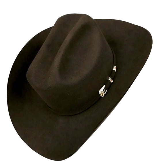 White Diamond Chocolate 10x Beaver Felt Cowboy Hat 4" Brim 5" Crown ...