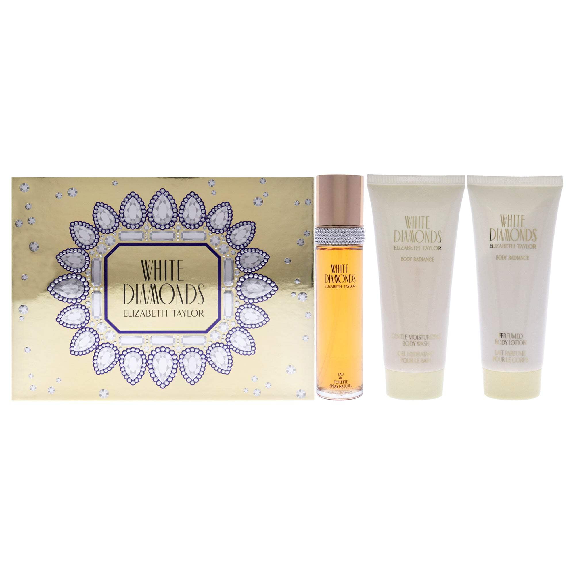 Elizabeth Taylor White Diamonds Perfume for Women - 3 Pc Gift Set ...