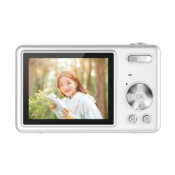 White Digital Camera 1080P Hd 2.4 Inch Screen 16X Zoom Student Portable ...