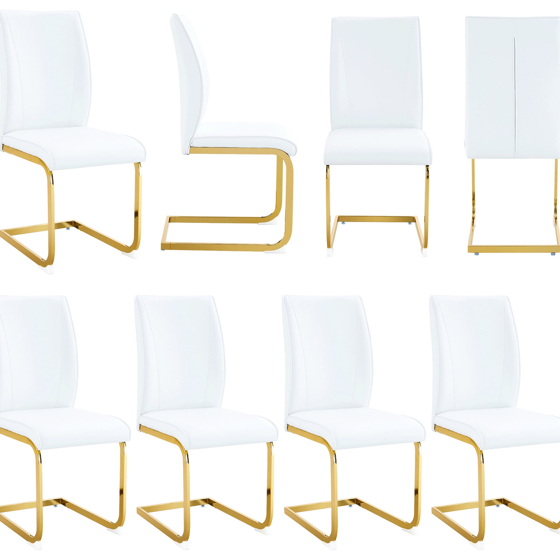 White Dining Chairs Set | Arched Design for a Focal Point | High ...