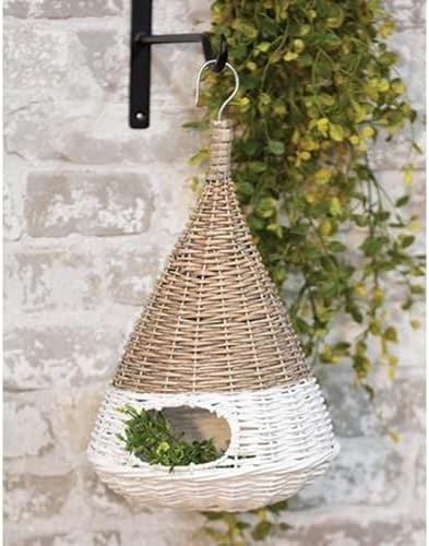 White Dipped Willow Bird House 14" - Walmart.com