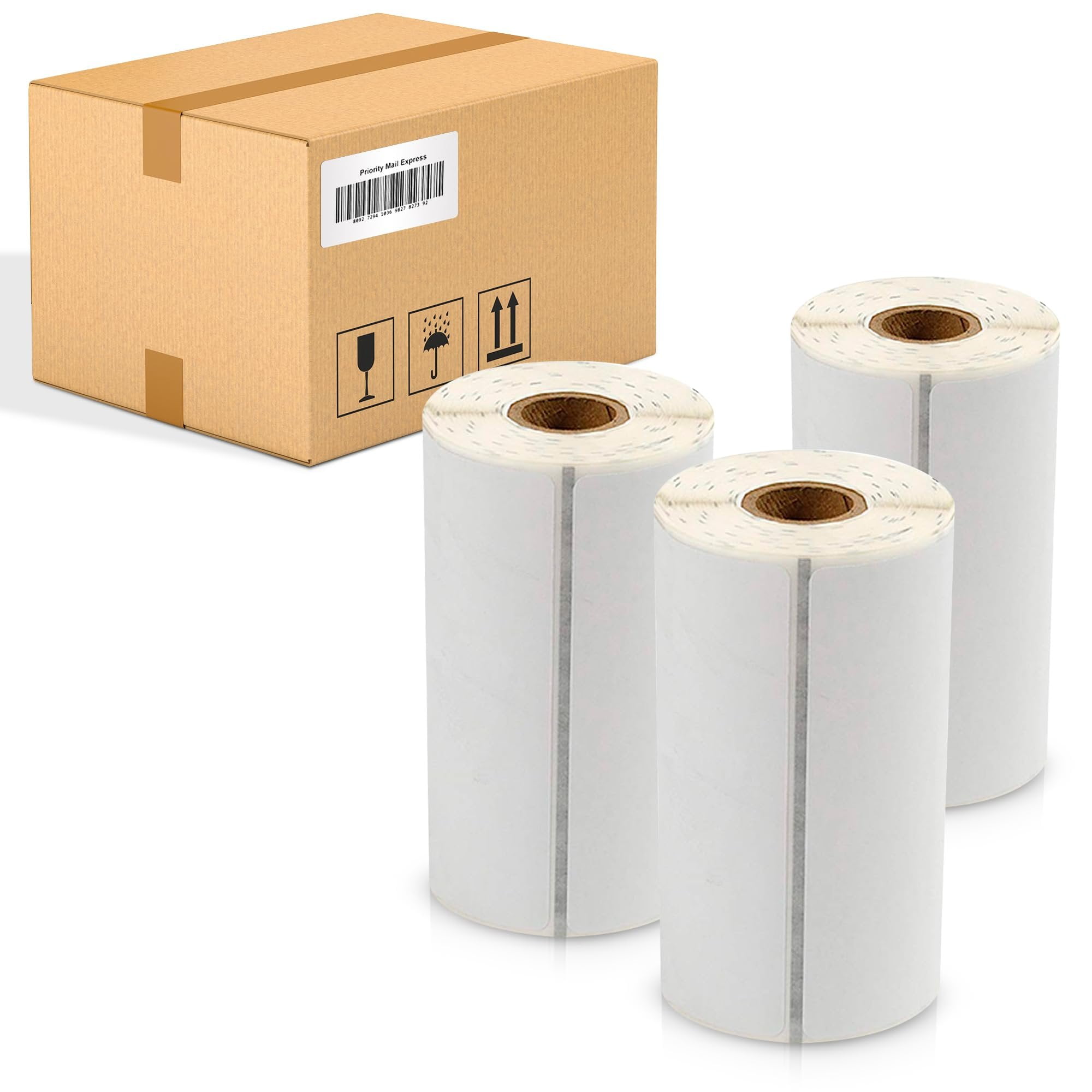 White Direct Thermal Labels 4 x 2.5 Inch. Pack of 9180 Self-Adhesive ...