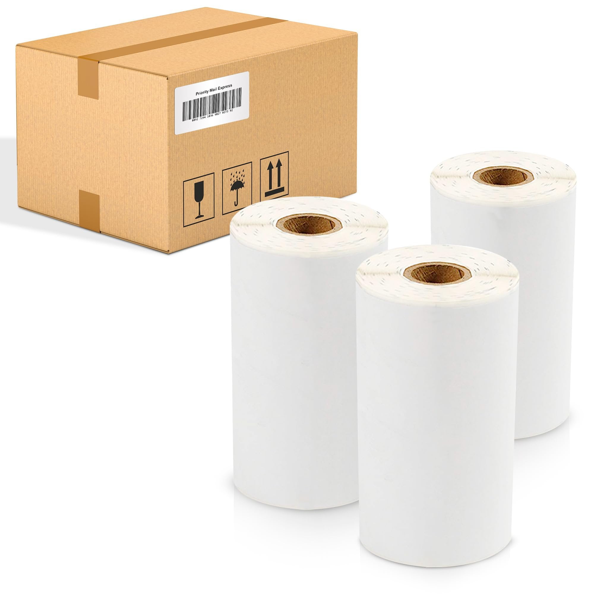 White Direct Thermal Labels 4 x 2 Inch. Pack of 9600 Self-Adhesive ...