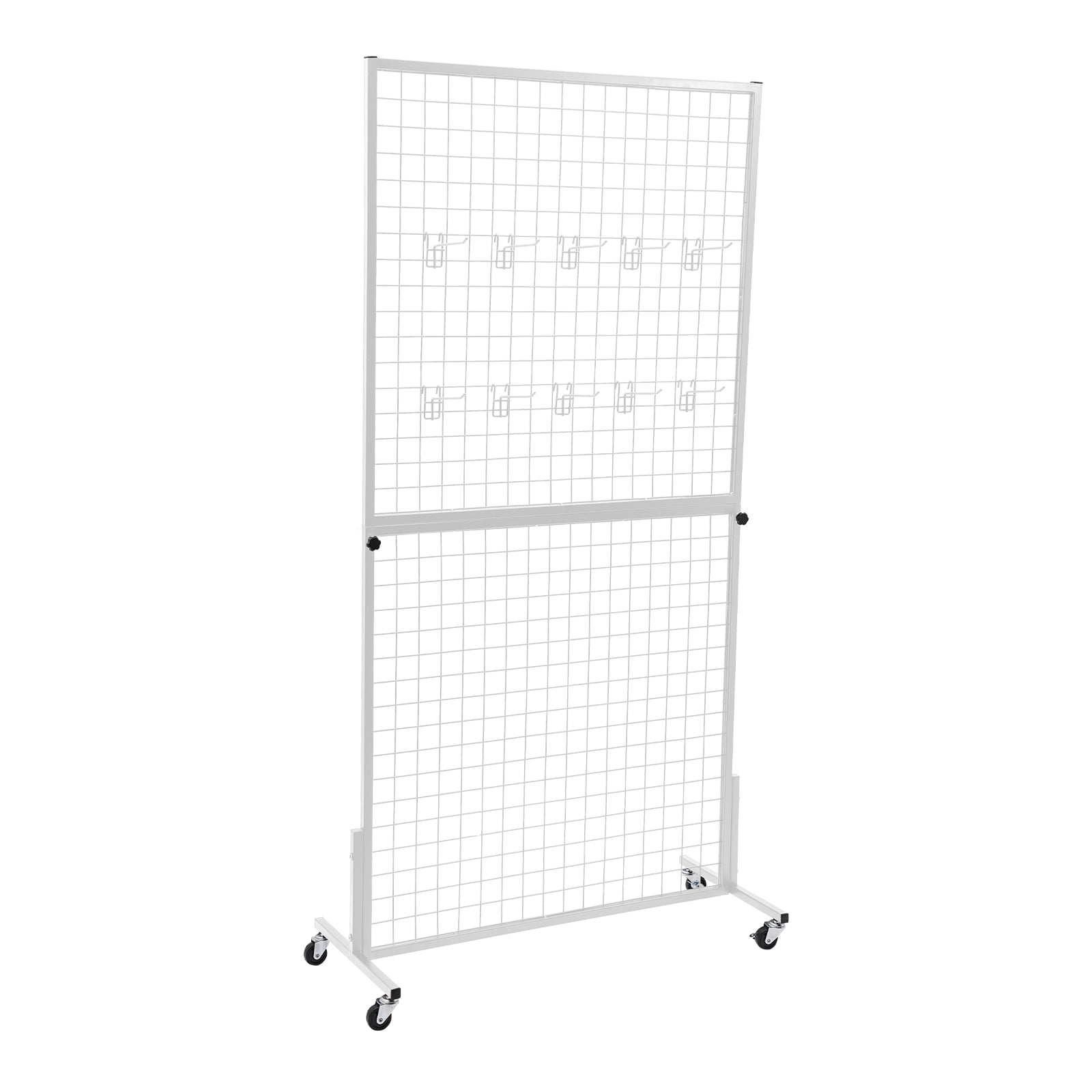 White Display Rack for Retail with Multiple Grids, Ergonomic Plum Knob ...