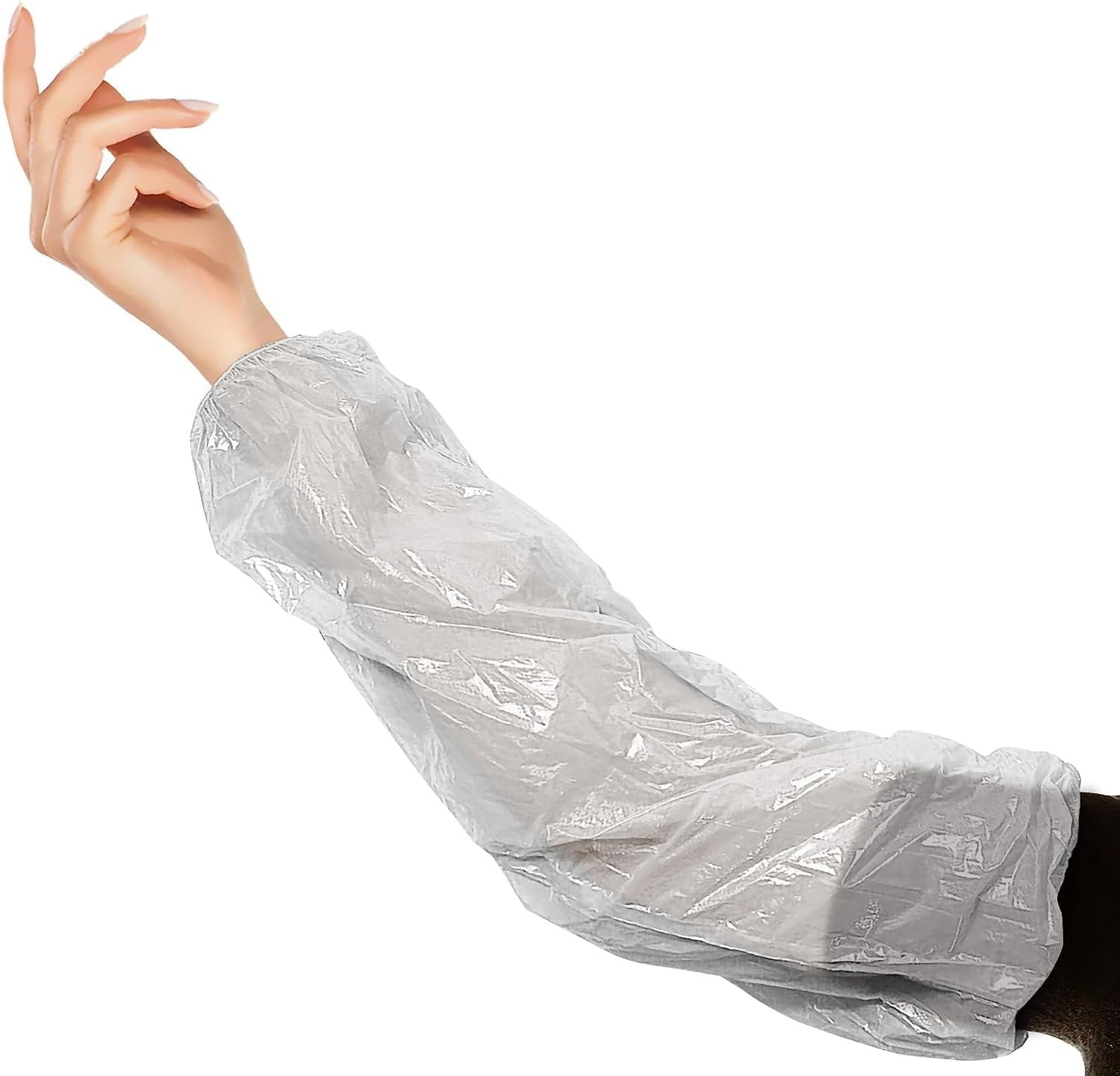 White Disposable Arm Sleeves Covers, 18-Inch. Pack of 1000 Disposable ...