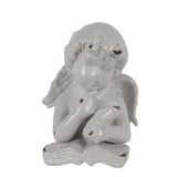 White Distressed Ceramic Angel - Walmart.com