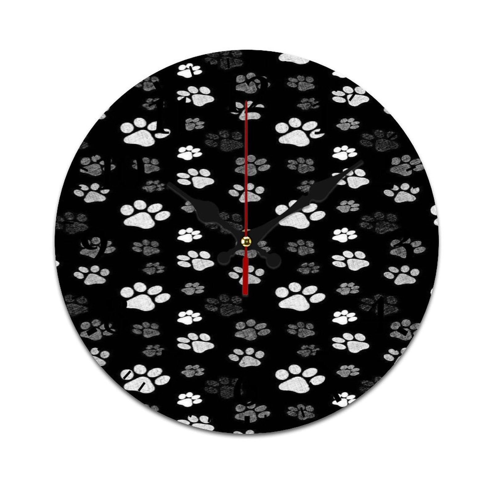 White Dog Paw Retro Style Wall Clock Modern Design Clocks Wall Hanging ...