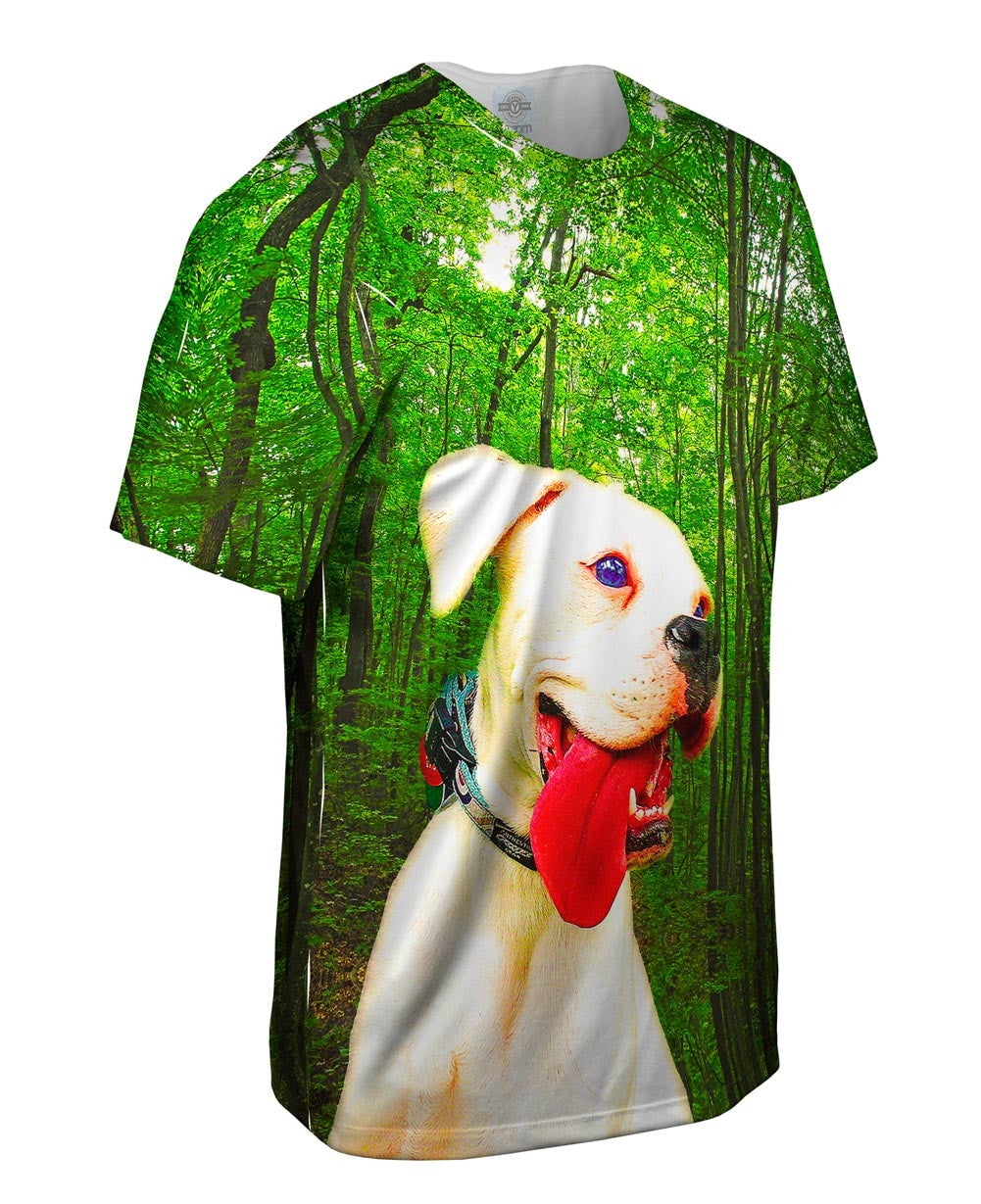 White Dog Red Tongue Mens T-Shirt All Over Print - Walmart.com