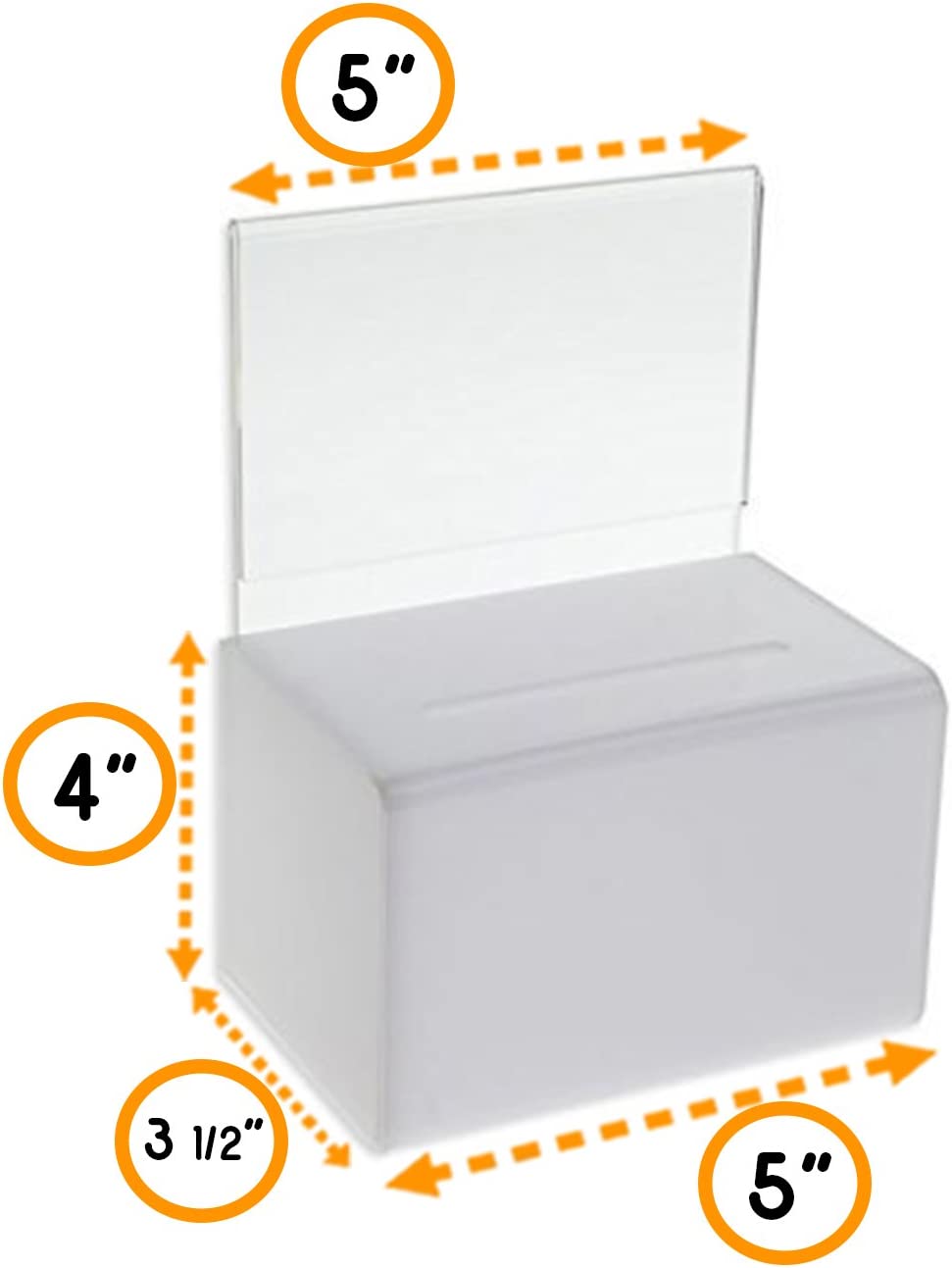 White Donation Box w/Sign Holder and Lock - Walmart.com