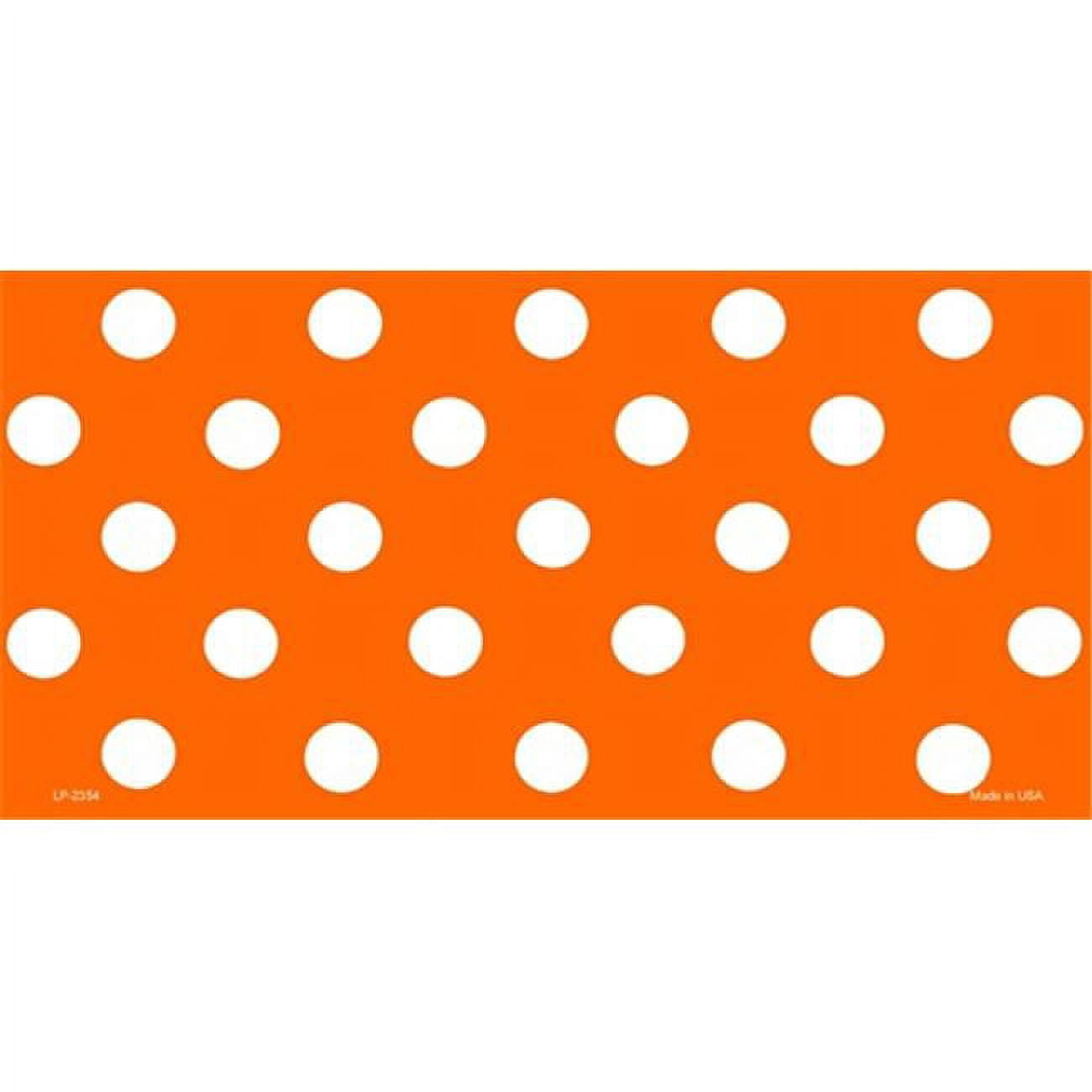 White Dots on Orange Background Flat License Plates Blanks for ...