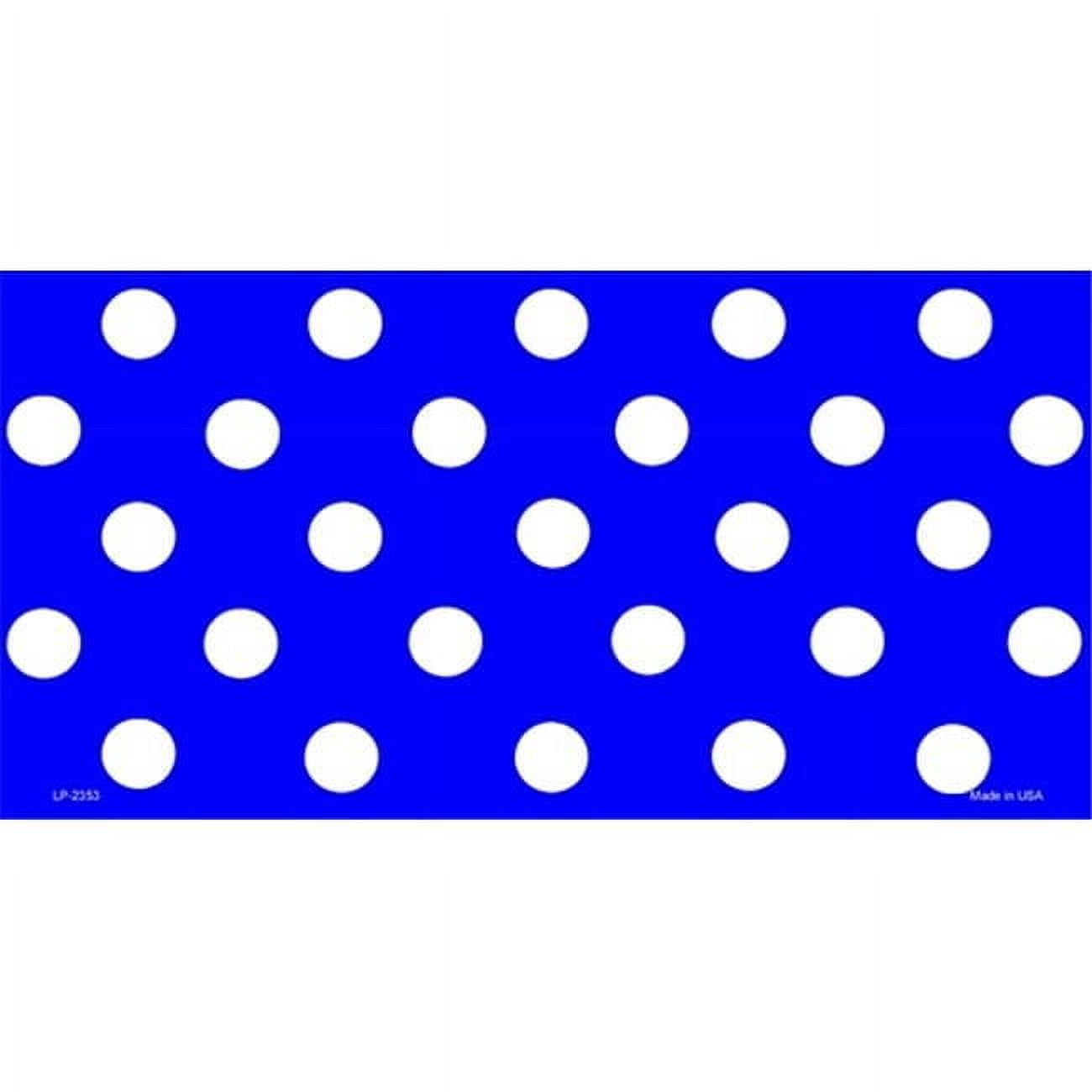 White Dots on Royal Blue Background Flat License Plates Blanks for ...
