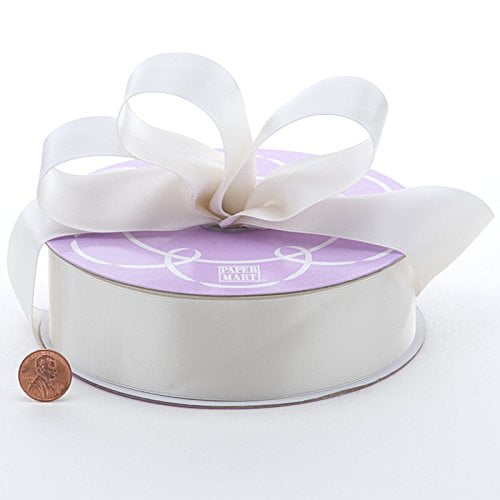 White Double Face Satin Ribbon 2 1/2" X 25 Yards - Walmart.com