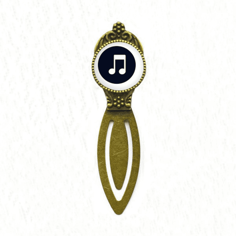 White Doubled-quaver Music Notes Bookmark Retro Office Label Page ...