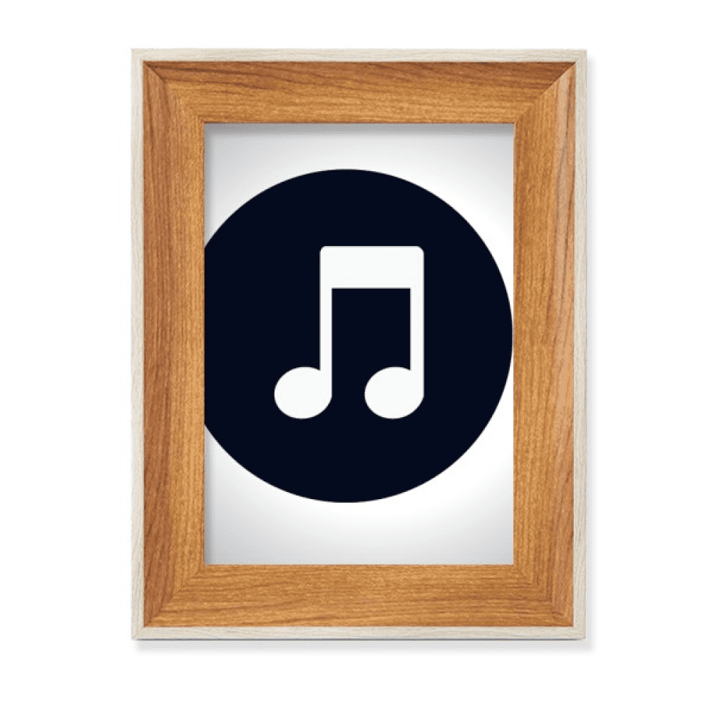 White Doubled-quaver Music Notes Desktop Wooden Photo Frame Display ...