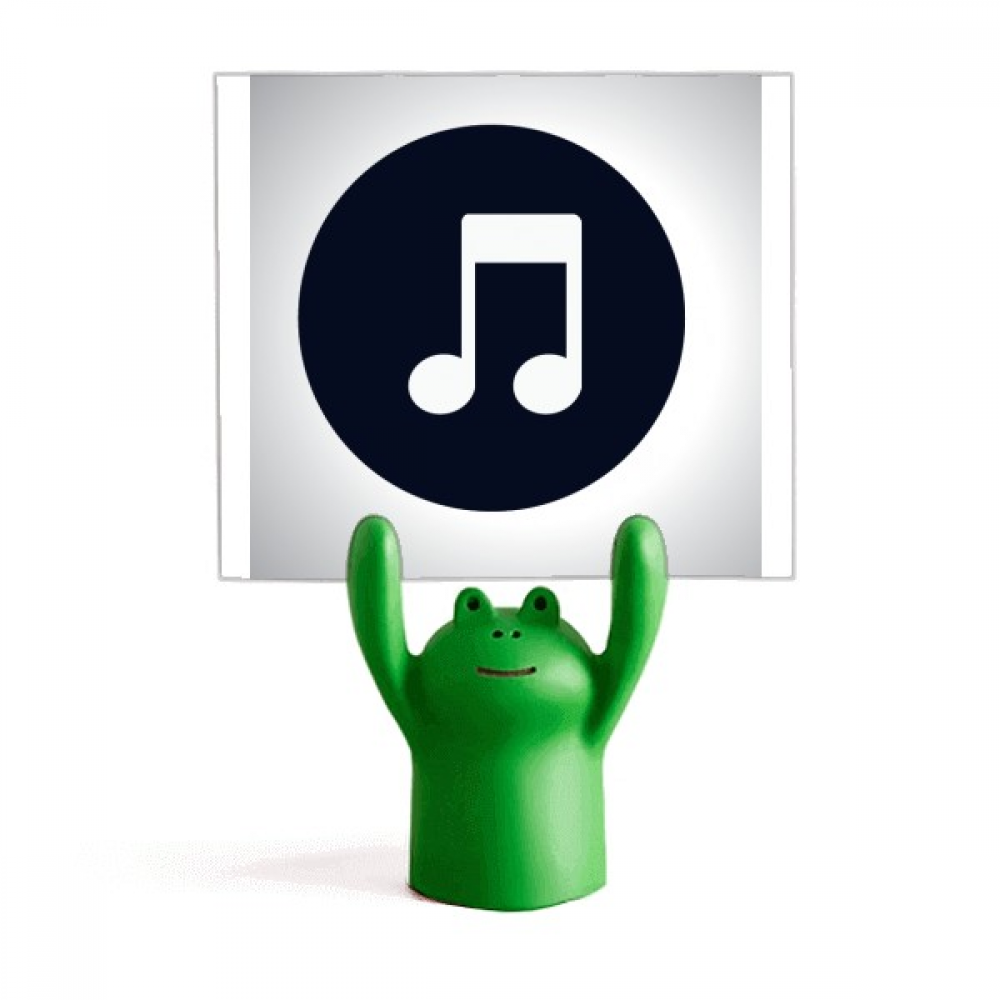 White Doubled-quaver Music Notes Memo Holder Cartoon Animal Frog Stand ...