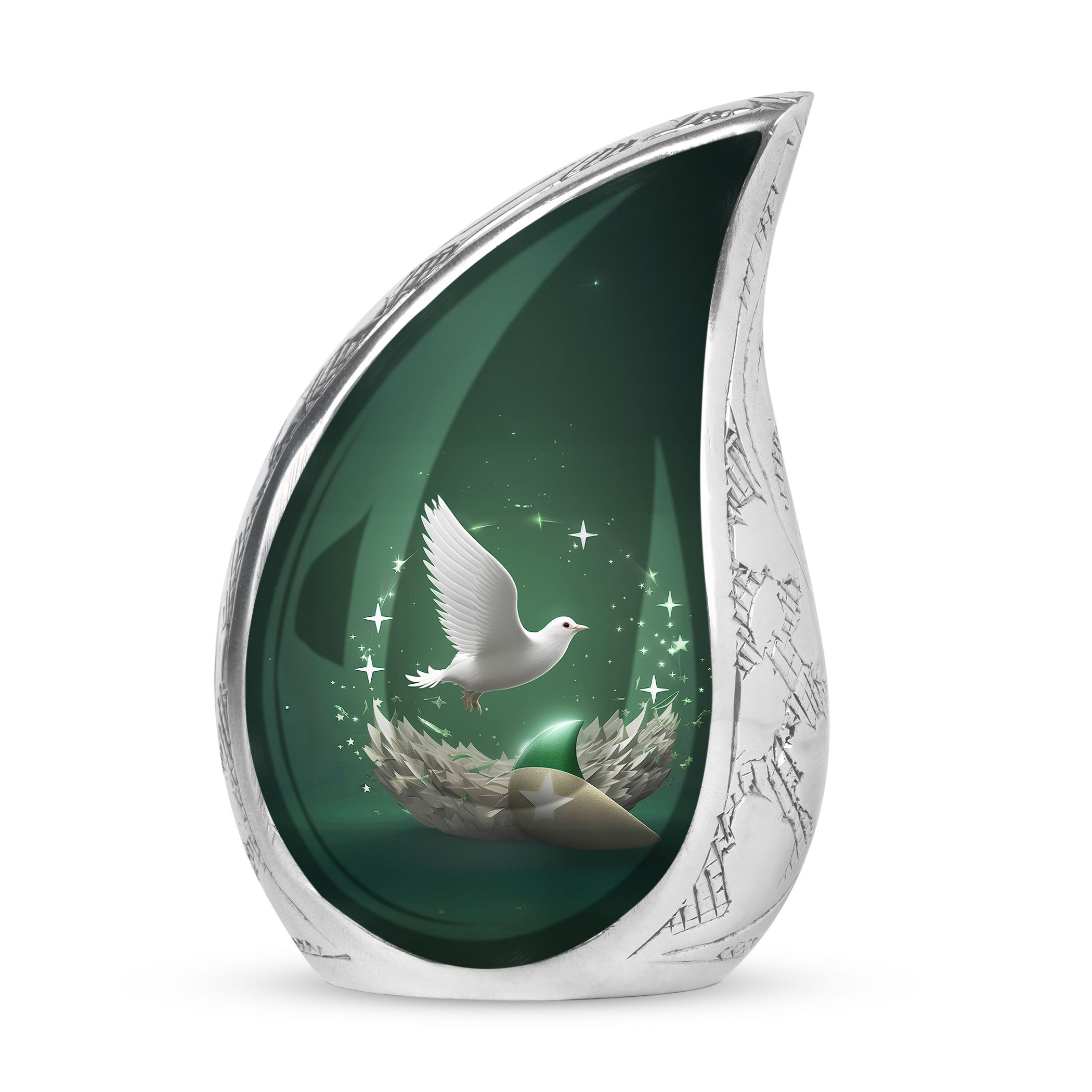 White Dove Cremation Companion Urn, Teardrop Urn For Ashes, Urn For ...