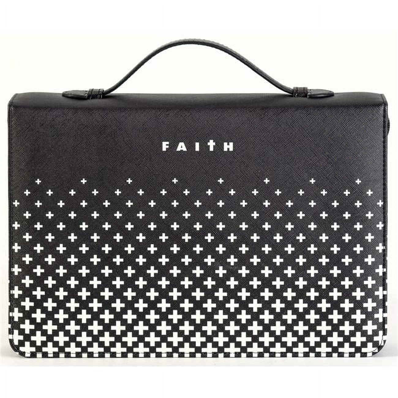 White Dove Designs 213001 Faith Cross Bible Cover, Black & White ...