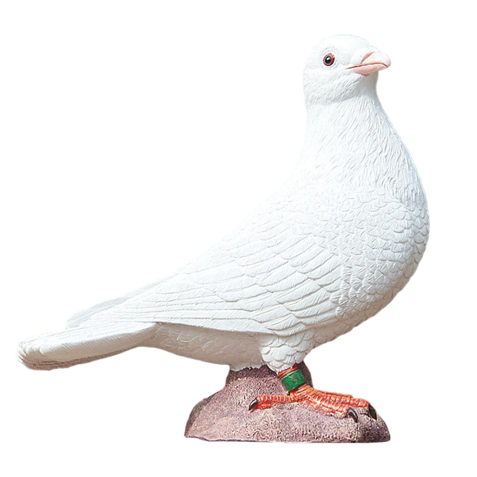 Decorative White Doves Handmade Resin Figurines, Peace Dove Miniatures ...