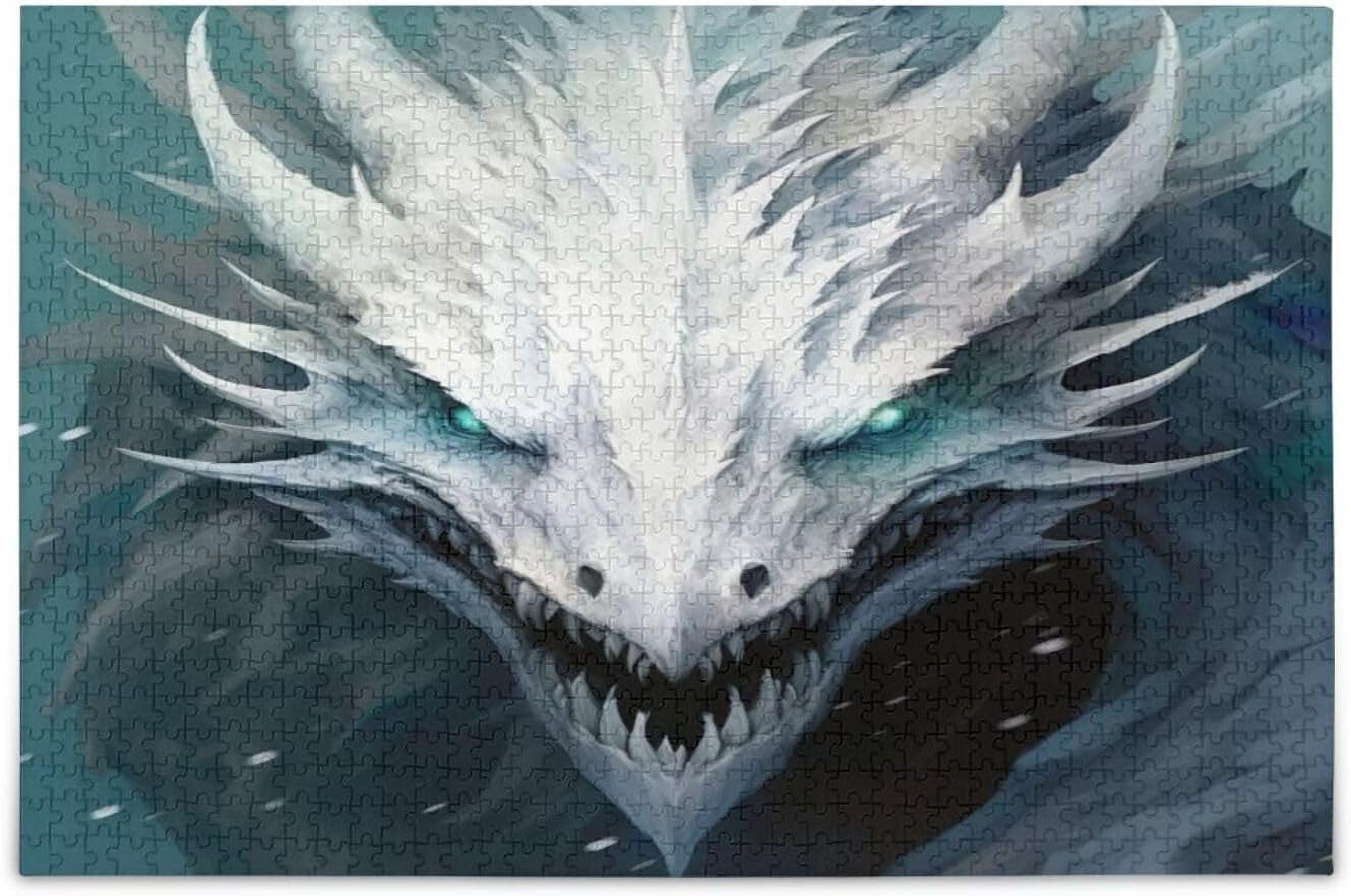 White Dragon Head Jigsaw Puzzles for Adults 500 Pieces, Puzzles for ...