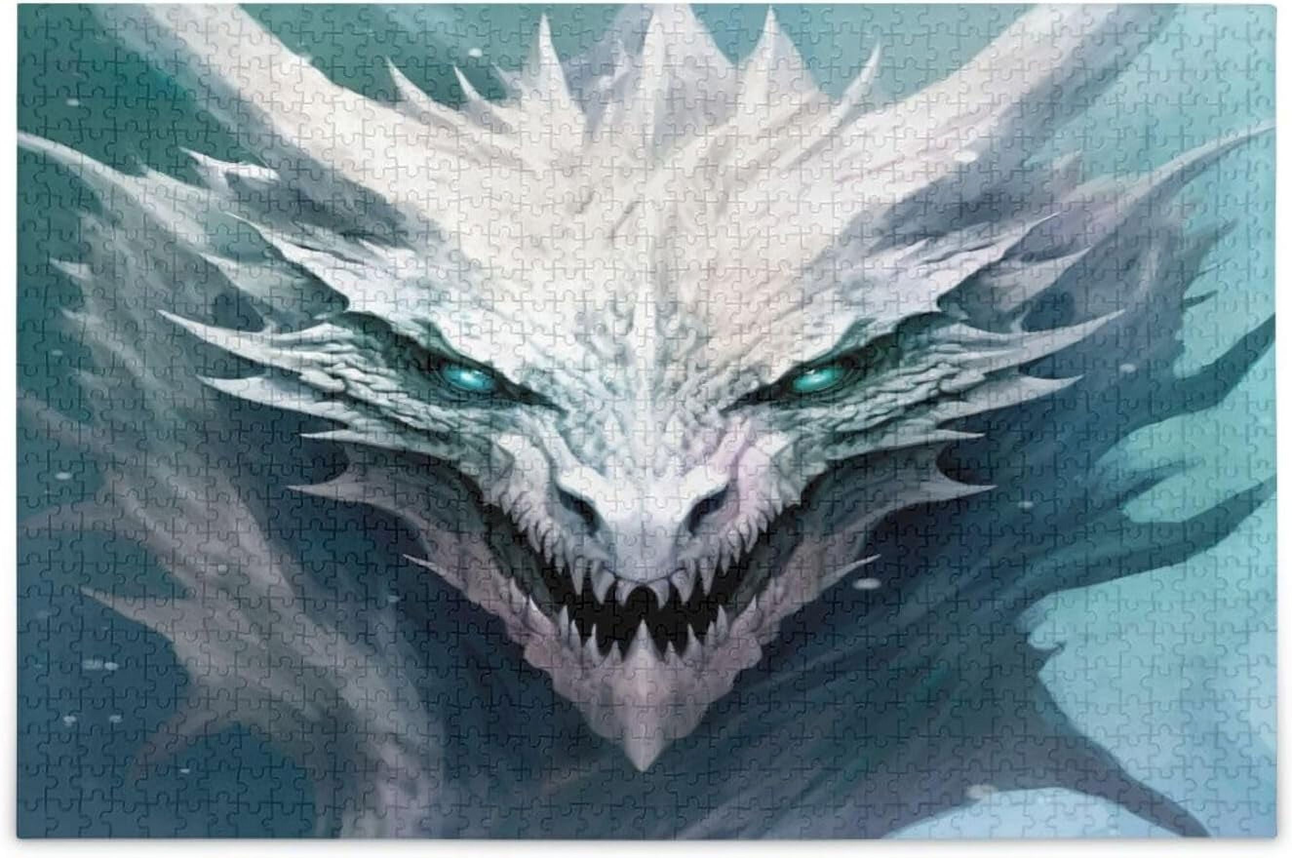 White Dragon Puzzles for Adults 1000 Pieces, Fun Puzzles for Teens ...