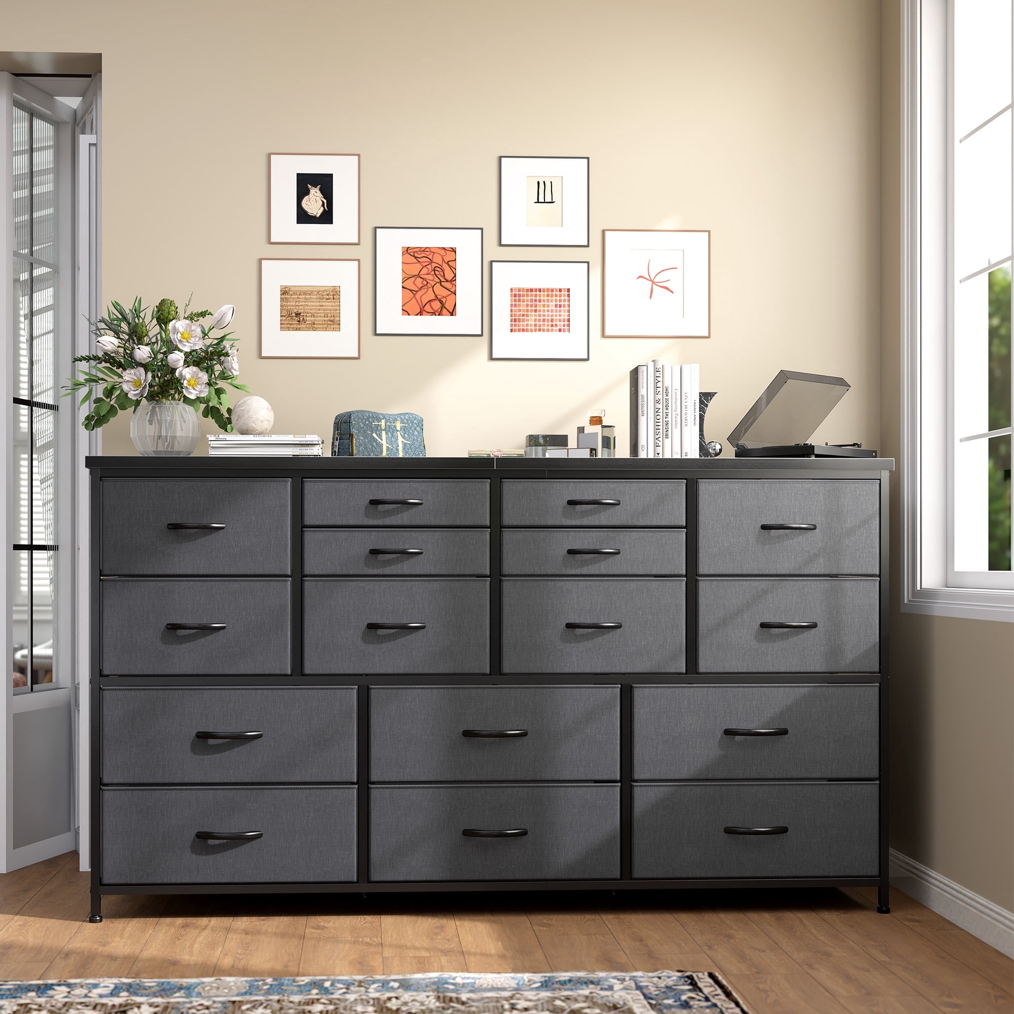 Romorgniz Dresser for Bedroom with 16 Drawers for Closet Fabric ...