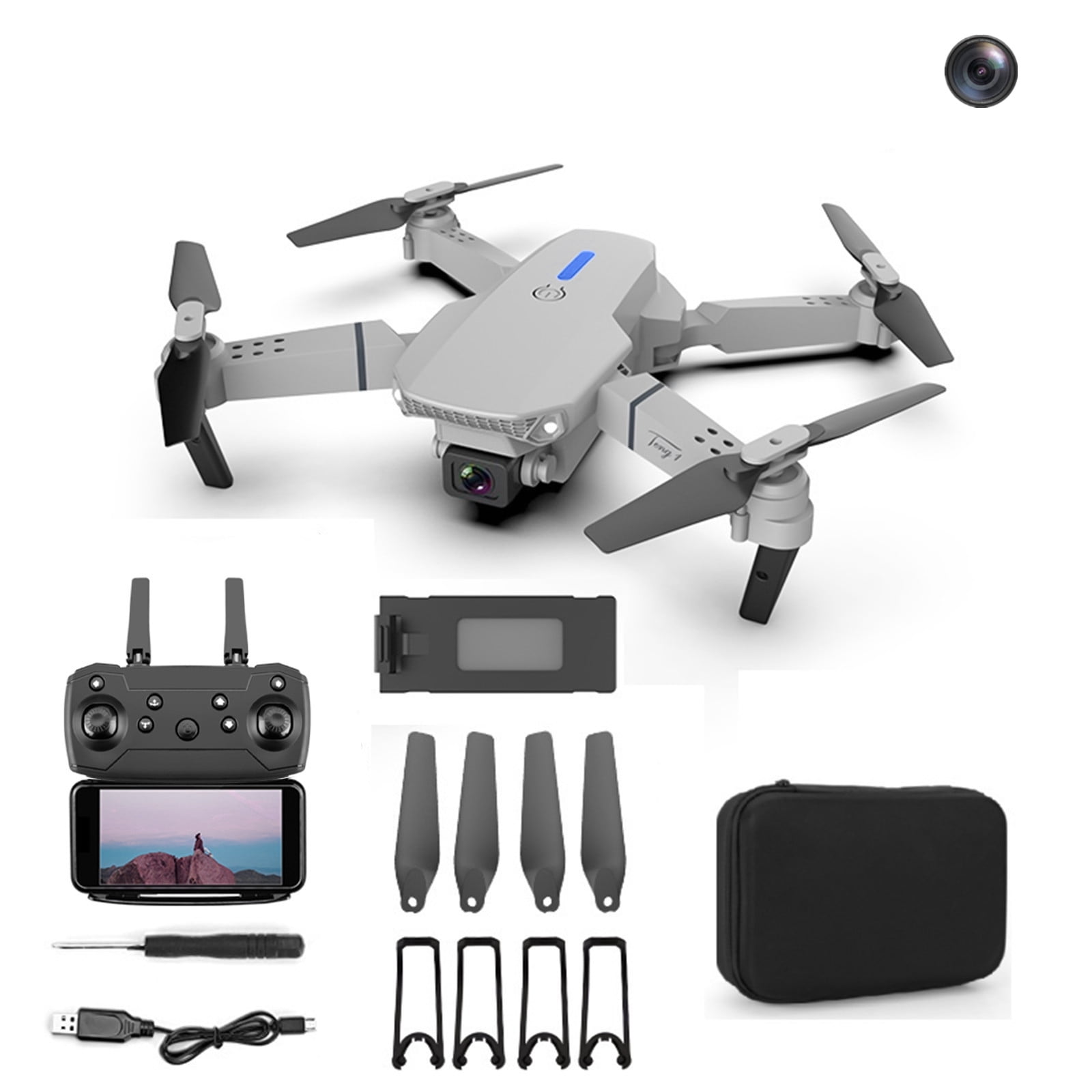 White Drone With 1080P Hd Fpv Camera Remote Control Single Lens ...