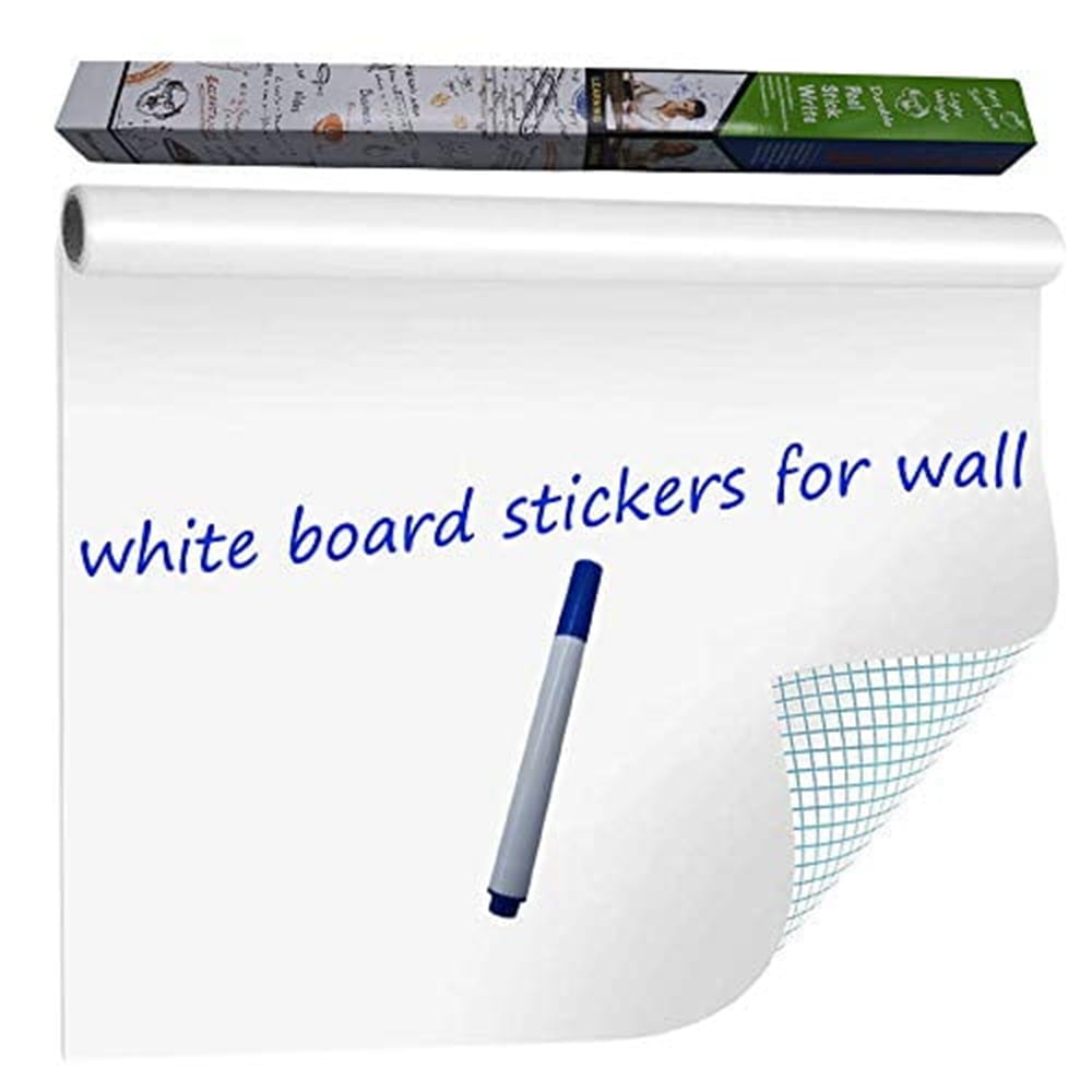 White Dry Erase Decal - Adhesive Whiteboard Wallpaper Decal - White ...