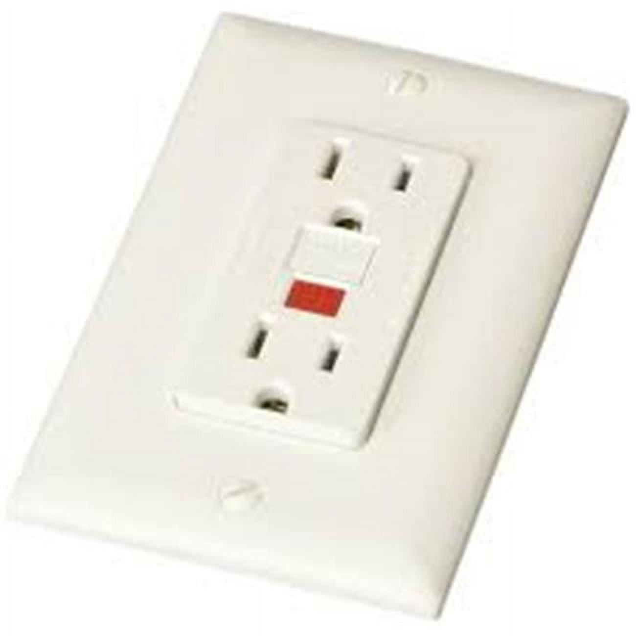 White Dual GFCI Outlet with Cover Plate - Walmart.com