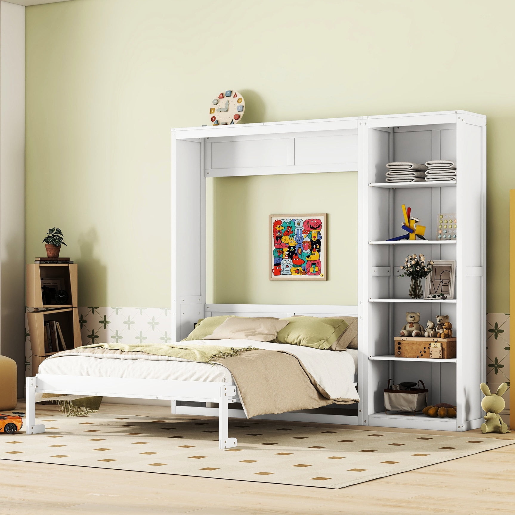 White - Dual Piston Mechanism for Bed - Any Room - Smooth Operation ...