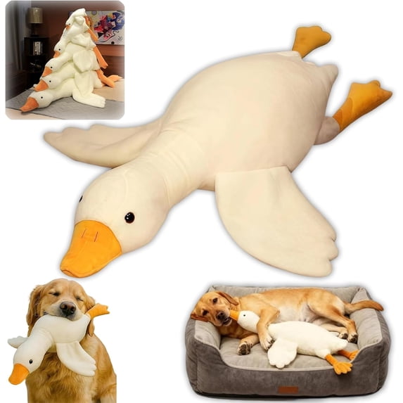 White Duck Dog Toy,Goose Dog Toy,Large Plush White Goose Plush,Dog Toy ...