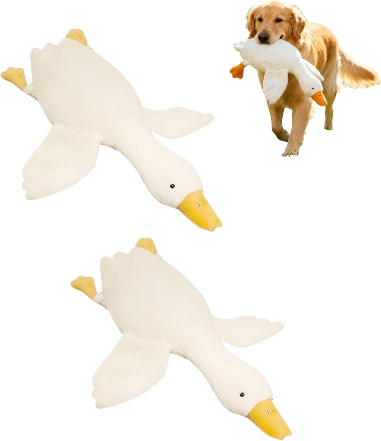 White Duck Dog Toy, Realistic Goose Design, Cute Giant White Goose ...