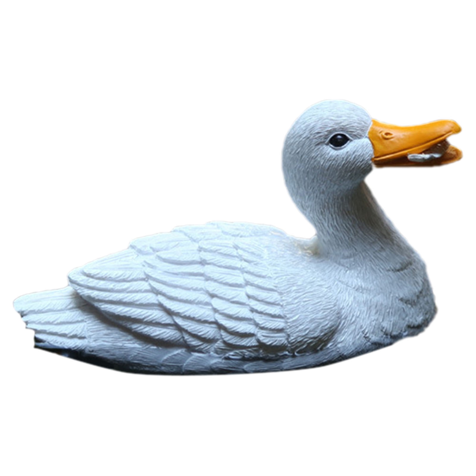 White Floating Sculptures for Ponds - Lifelike White Resin Statues Set ...