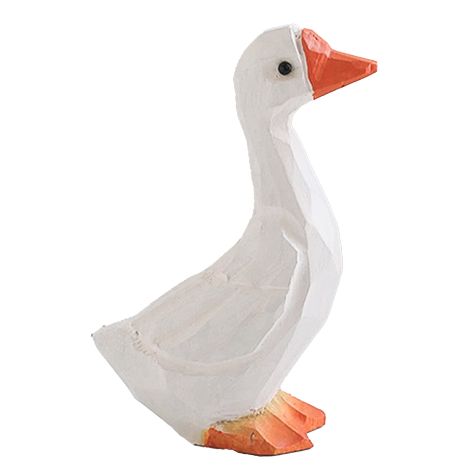 White Duck Ornaments Gypsum Lifelike Duck Figurine Decoration For Home ...