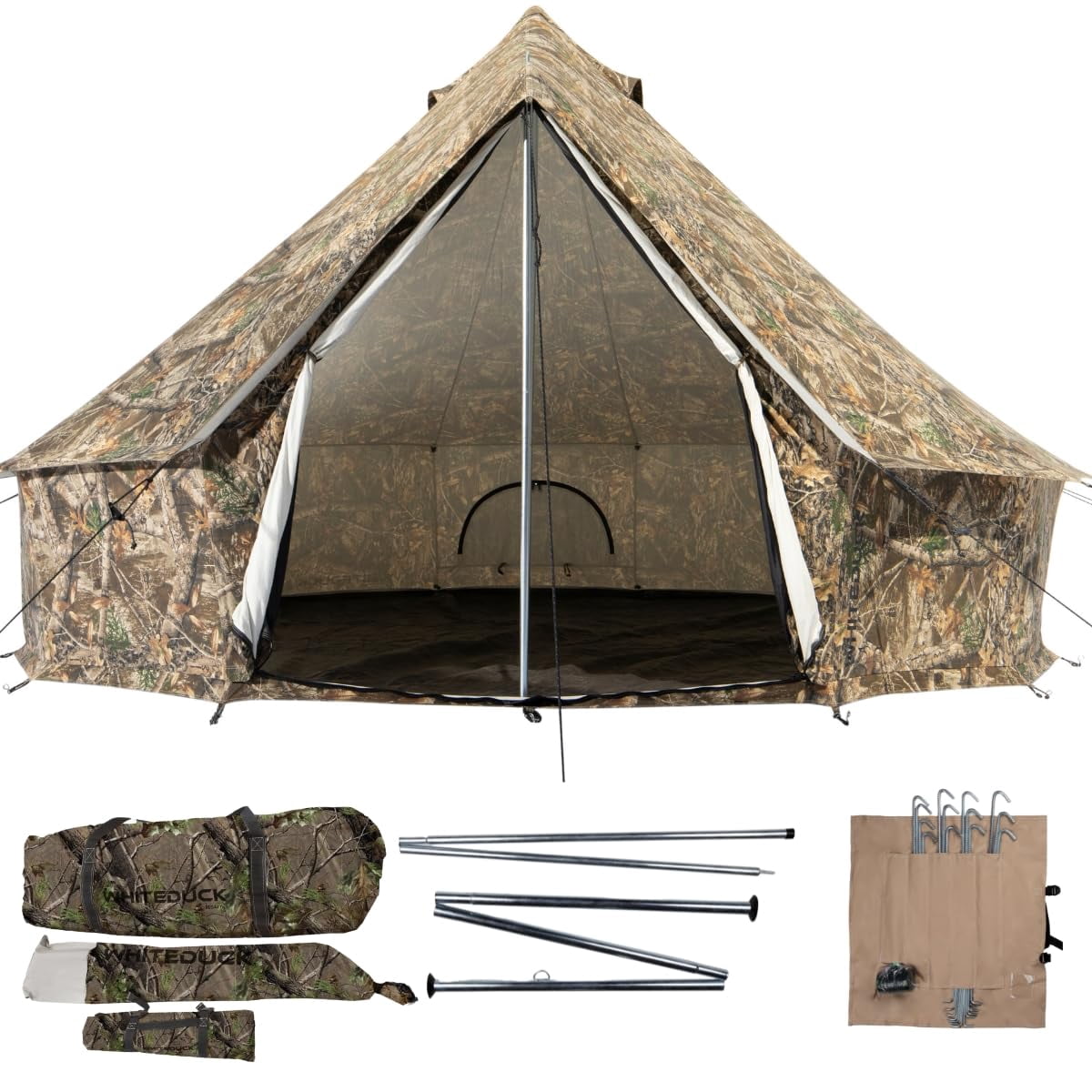 WHITEDUCK Regatta Canvas Bell Tent - w/StoveJack, Waterproof, 4 Season ...
