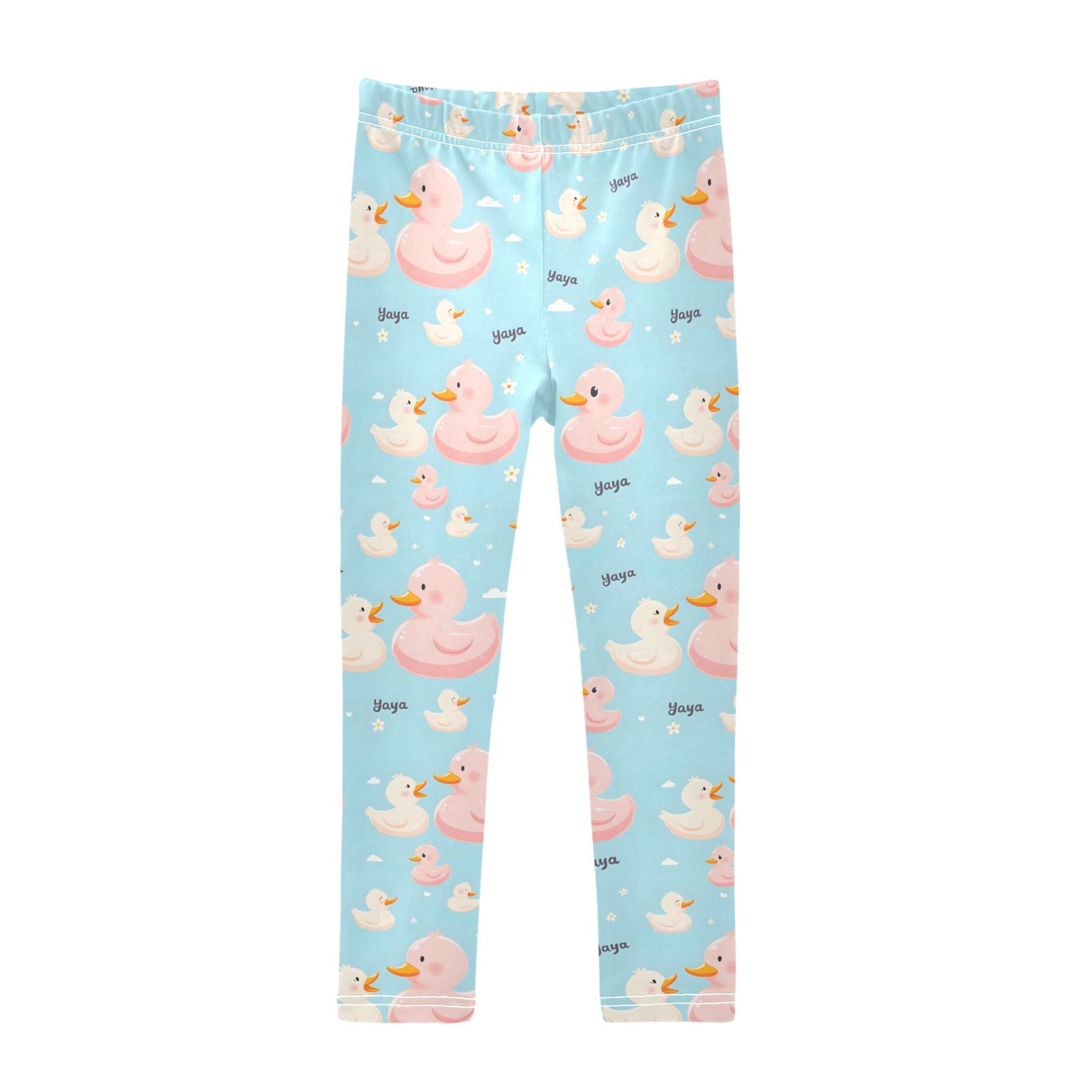 White Duck Printed Leggings Yoga Pants for in 4t to 10t - Walmart.com