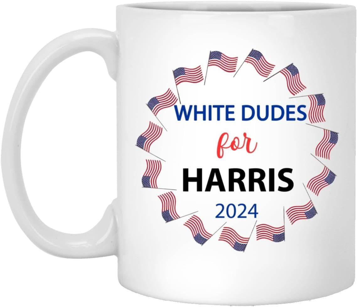 White Dudes For Harris Mug - Kamala Harris President 2024 Coffee Mug ...