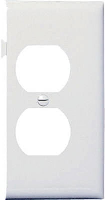 White Duplex Outlet Opening End Section Sectional Nylon Wall Plate ...