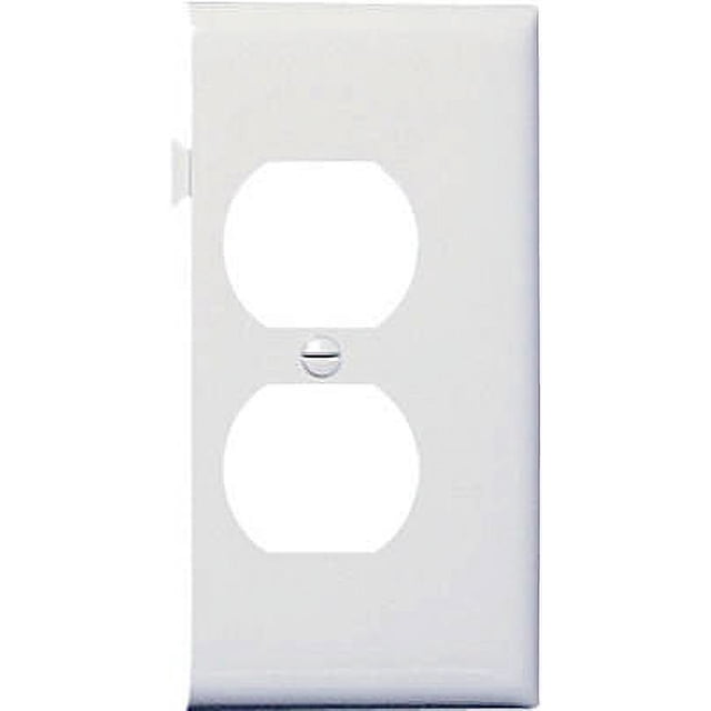 White Duplex Outlet Opening End Section Sectional Nylon Wall Plate ...