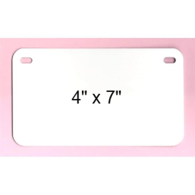White Dye Sublimation .025 Aluminum Motorcycle License Plate Blanks ...