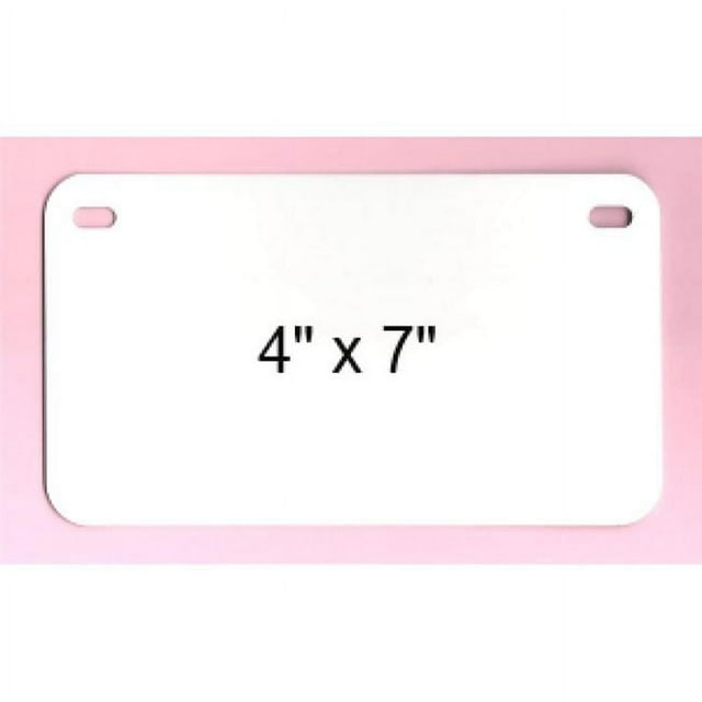 White Dye Sublimation .025 Aluminum Motorcycle License Plate Blanks ...