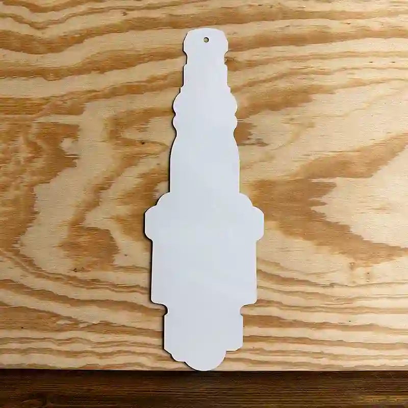 White Dye Sublimation 17" Novelty Metal Spark Plug Sign J-000 17" x 6 ...