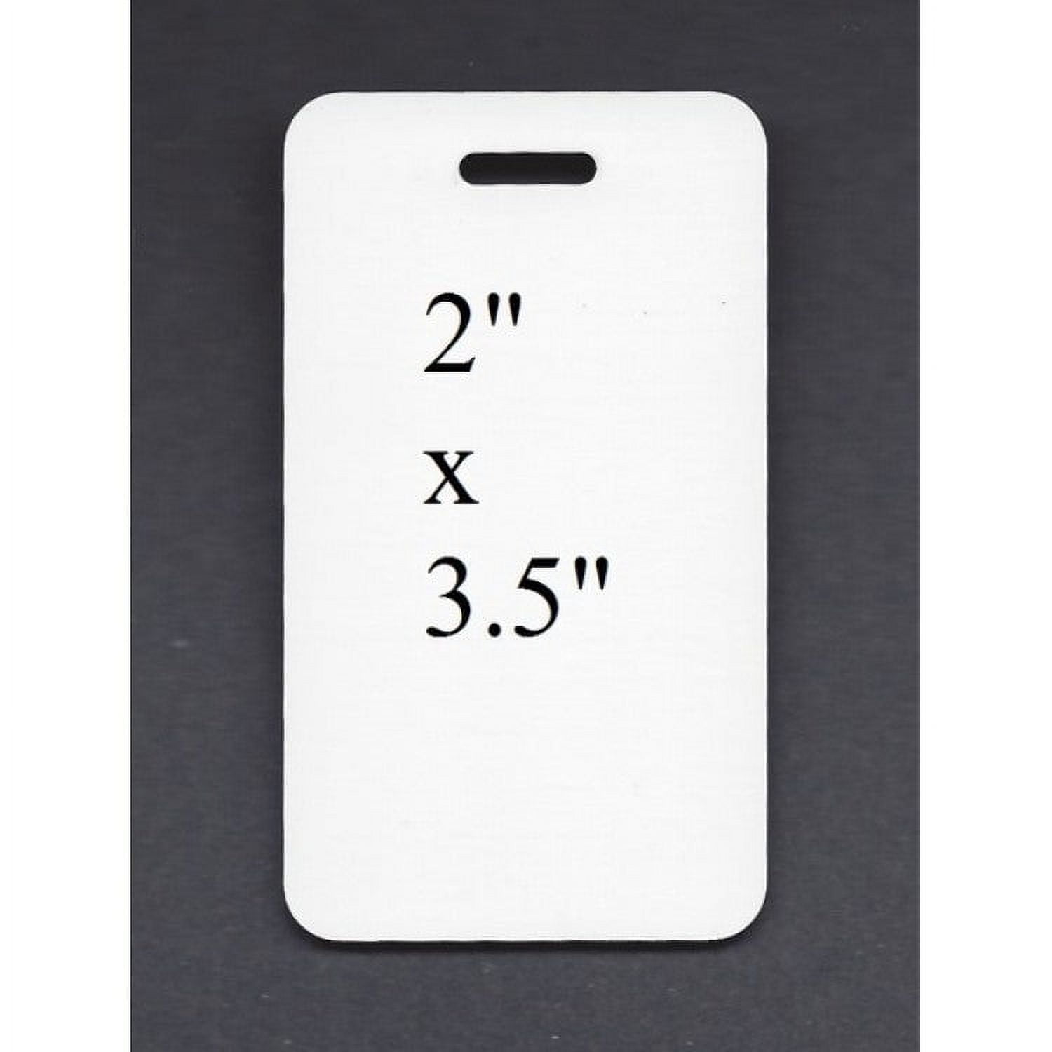 White Dye Sublimation Aluminum Luggage Tag Blanks Pack of 10 - Walmart.com