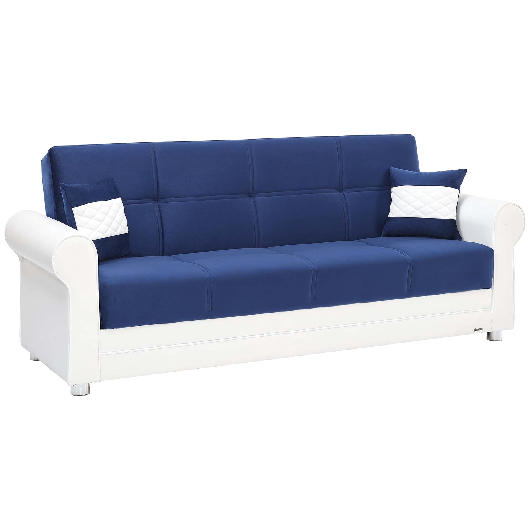 White - Easy Assembly - Watching TV Alone - Leatherette Arms - Walmart.com