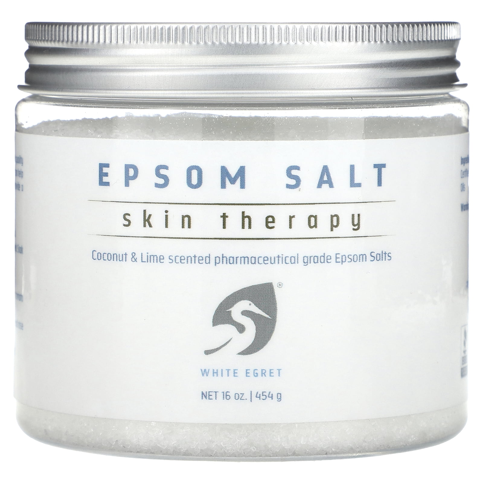 White Egret Personal Care Epsom Salt, Skin Therapy, Coconut & Lime, 16 oz (454 g) - Walmart.com