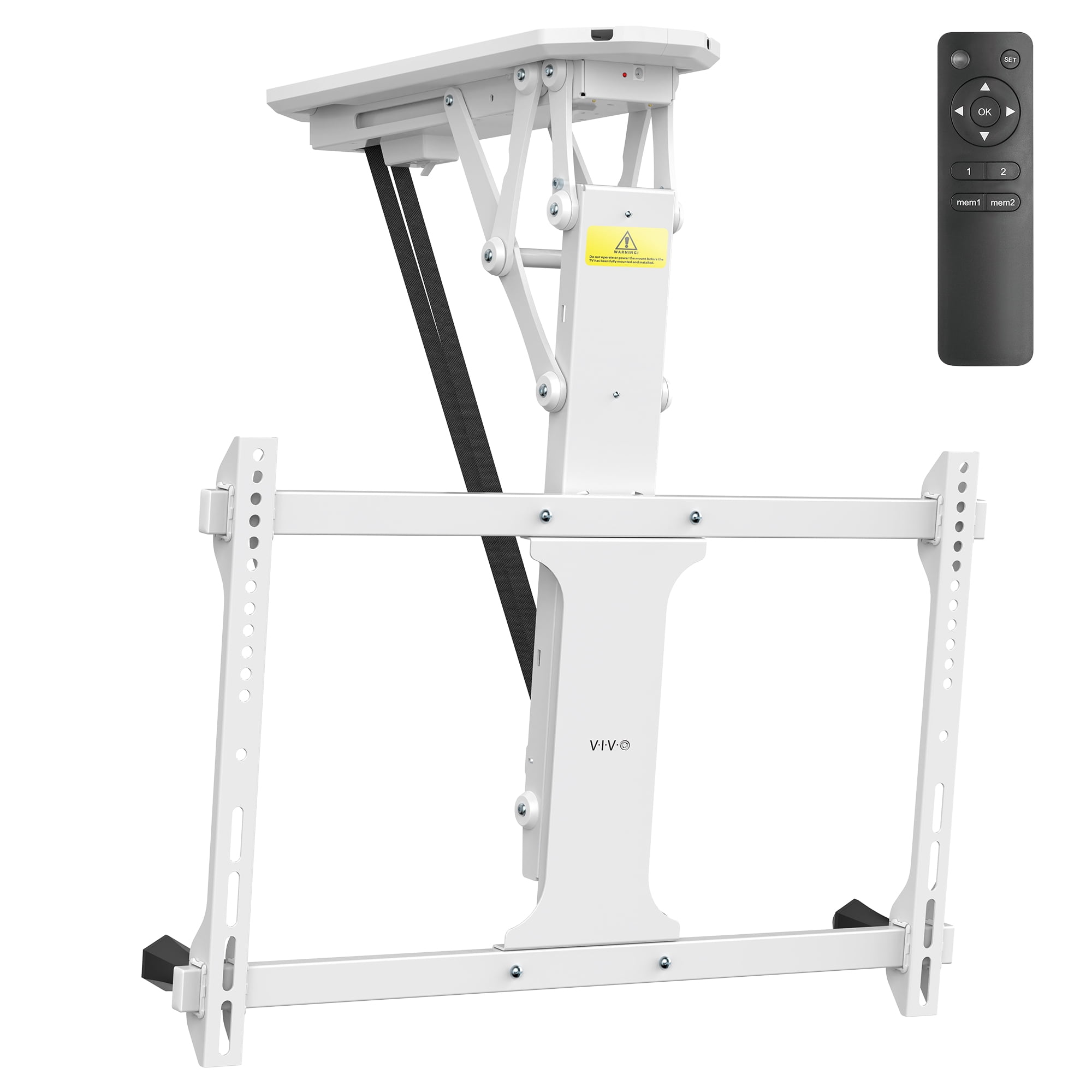 "White Electric Motorized TV Mount, 32"" to 70"", Flat & Pitched ...