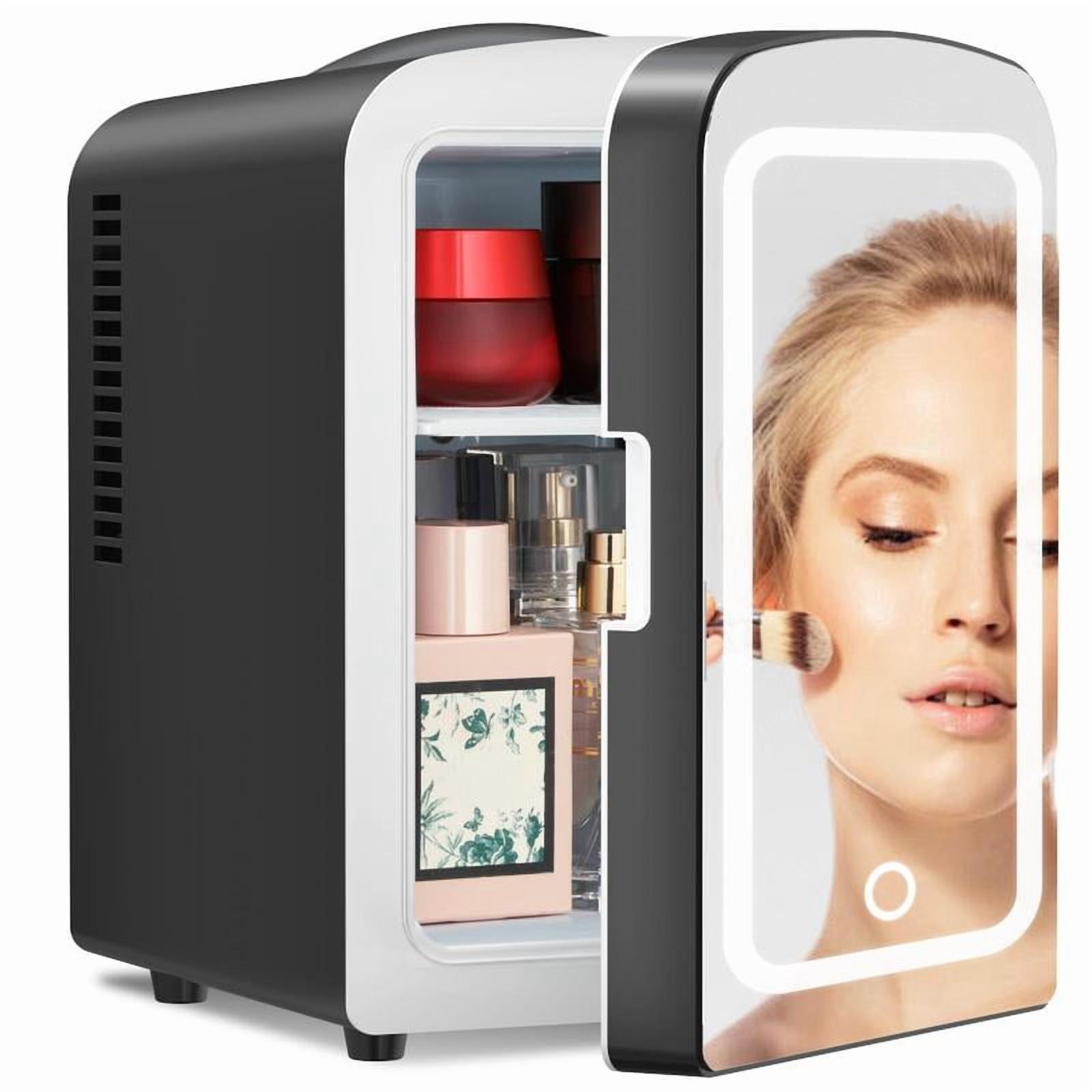 White Electric Portable Mini Refrigerator with Gaming Light, 4L/6 Cans ...