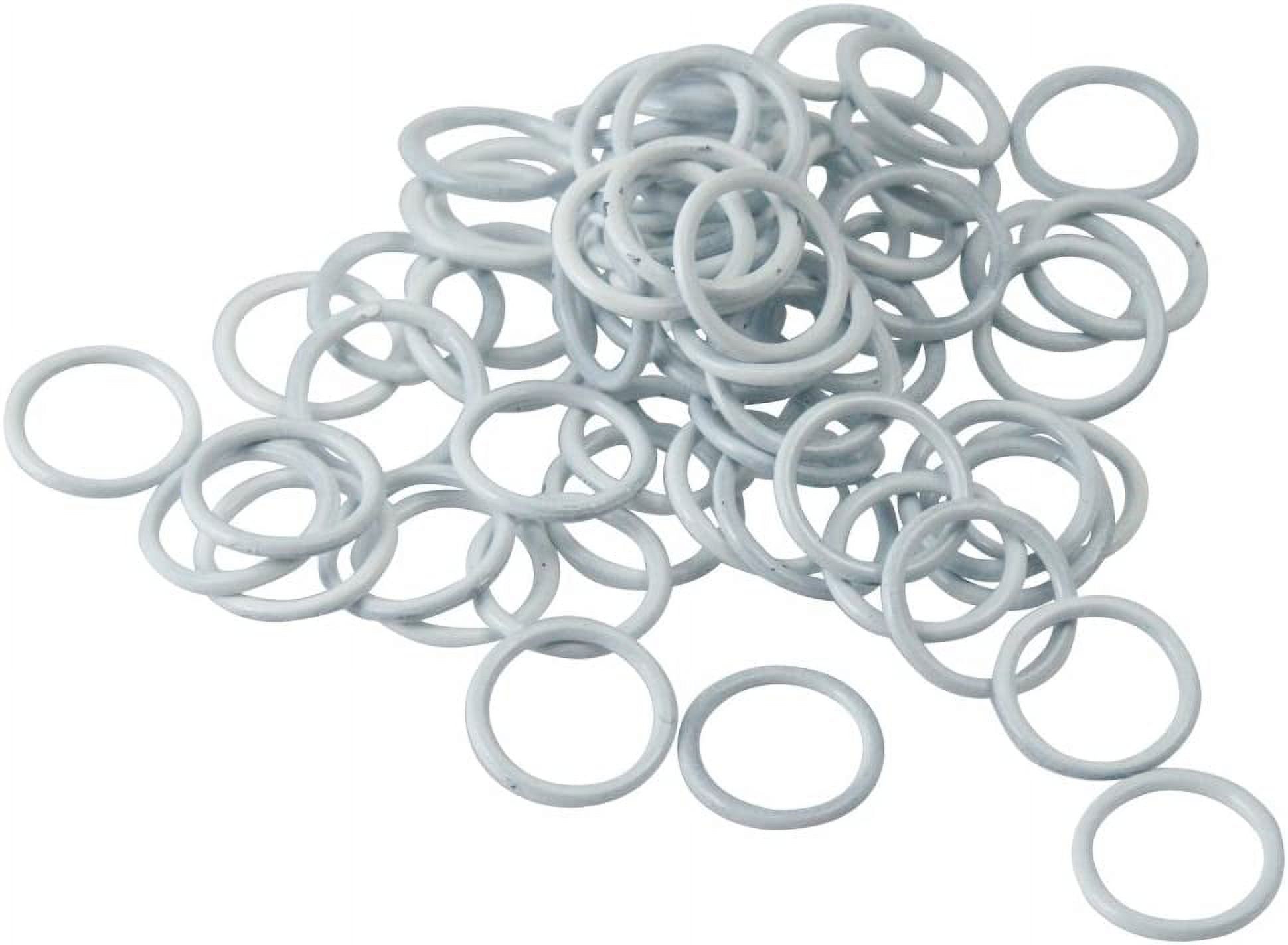 White Enamel Metal Sew On Rings, 3/8 Iinch Diameter 50 PK - Walmart.com