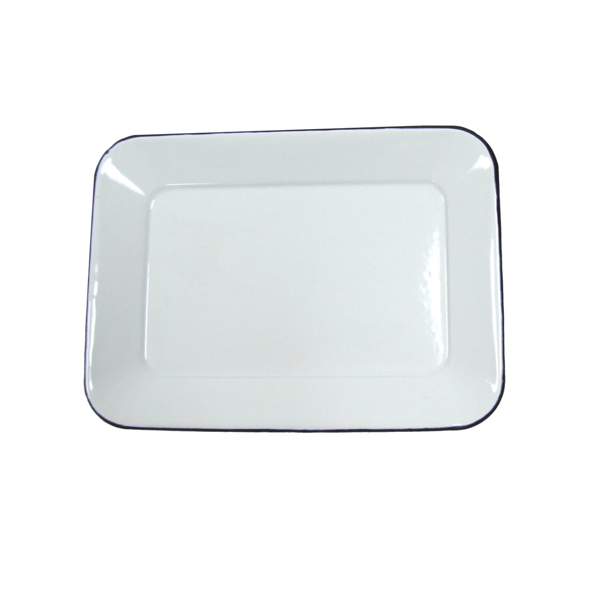 White Enamel Vintage Food Serving Tray Rustic Country Dish Farmhouse ...
