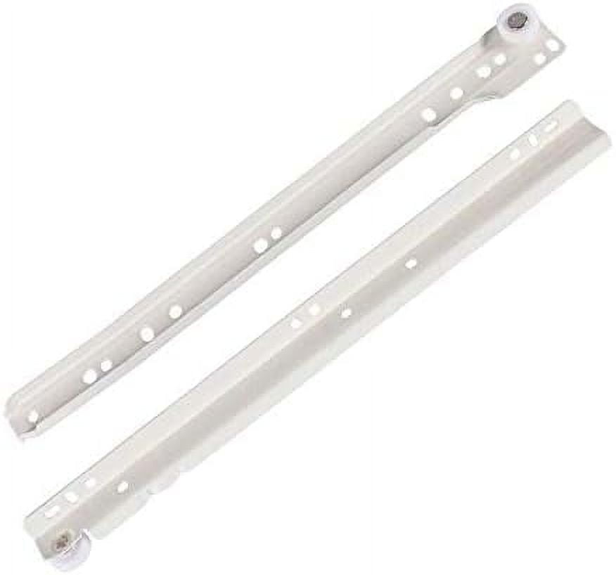 White Epoxy Coated Euro Drawer Slides 12"-22" - 10 Pair Pack (20 ...