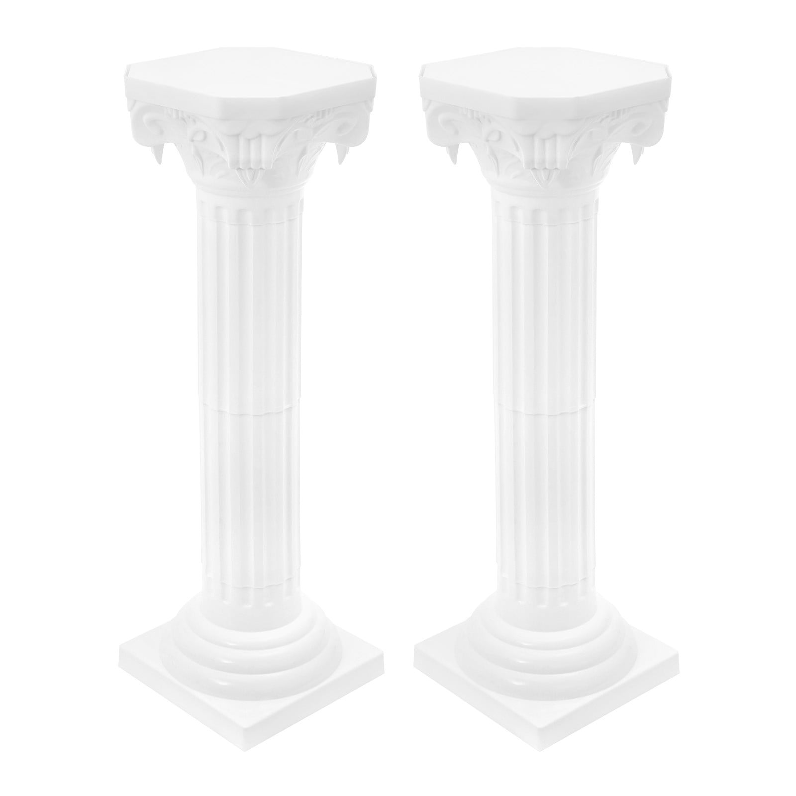 White European Style Plastic Roman Pillars, 2-Pack Free Standing 88cm ...